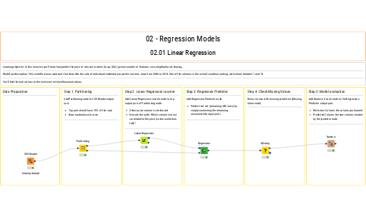 02.01 Linear Regression exercise — NodePit